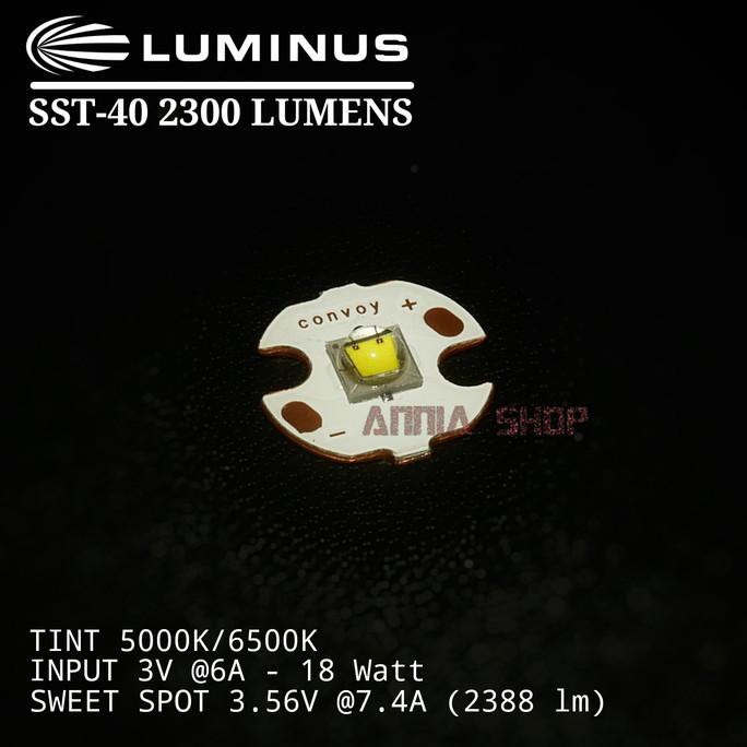 Jual LUMINUS SST40-W SST40 LED EMITTER TEMBAGA DTP COPPER 16MM PUTIH ...
