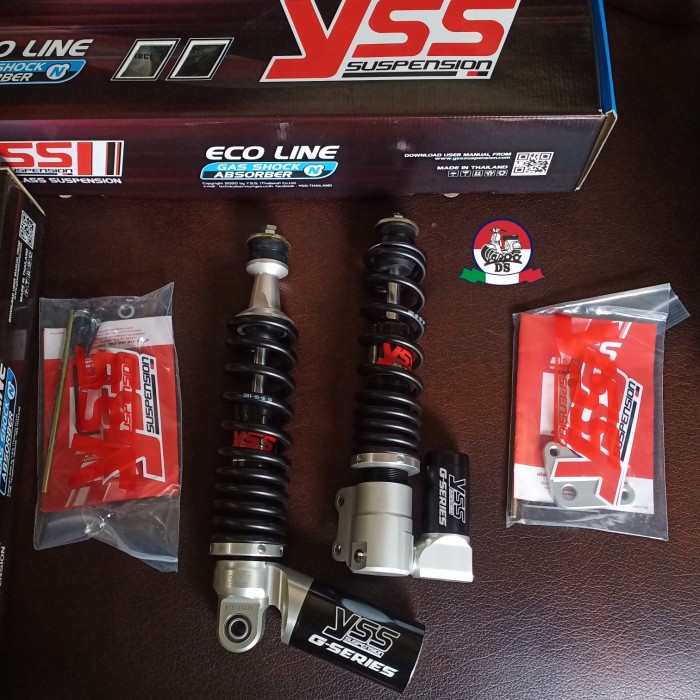 Jual Shock Tabung YSS Black New Model Front & Rear Vespa S LX LXV ...