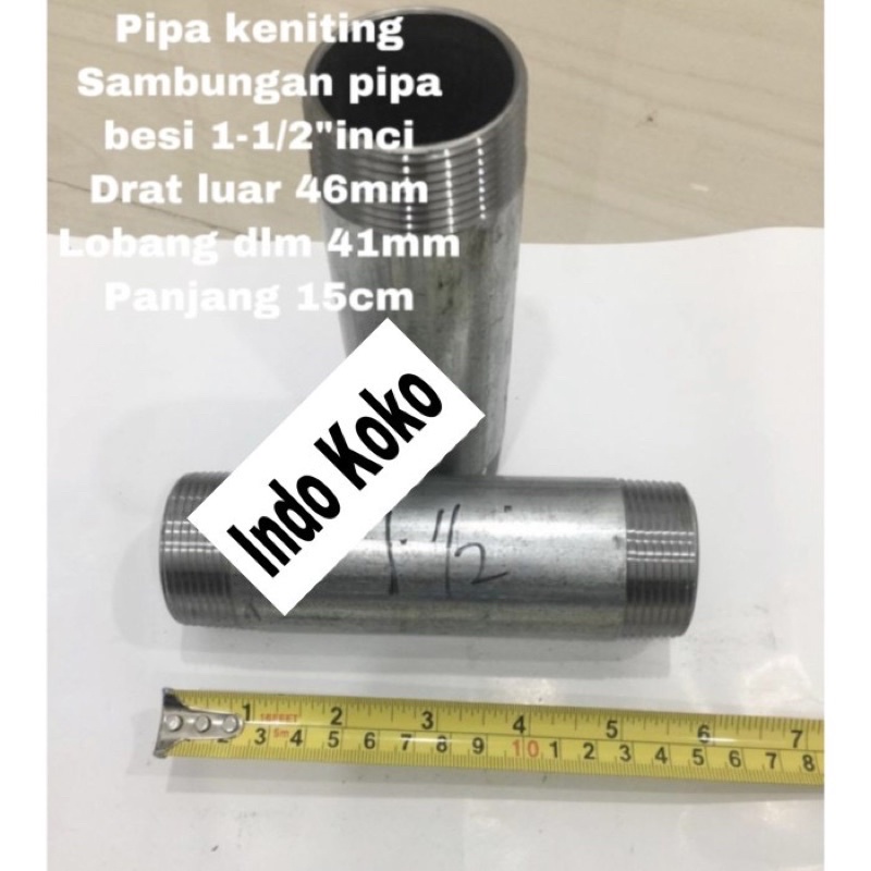 Jual Pipa keniting 1.5”inci Sambungan pipa besi 1.5"inci | Shopee Indonesia