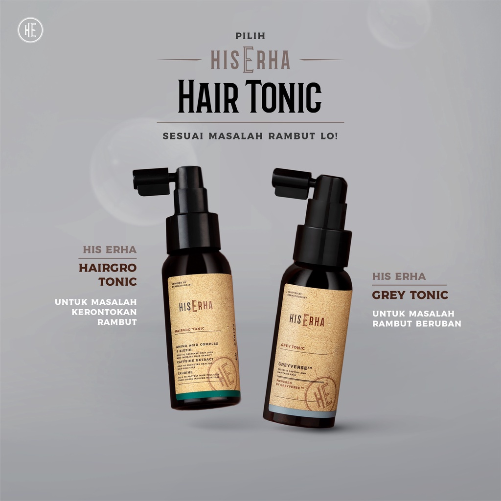 Jual HIS ERHA Hairgro Tonic Grey Tonic - Tonik Anti Rontok dan Anti ...