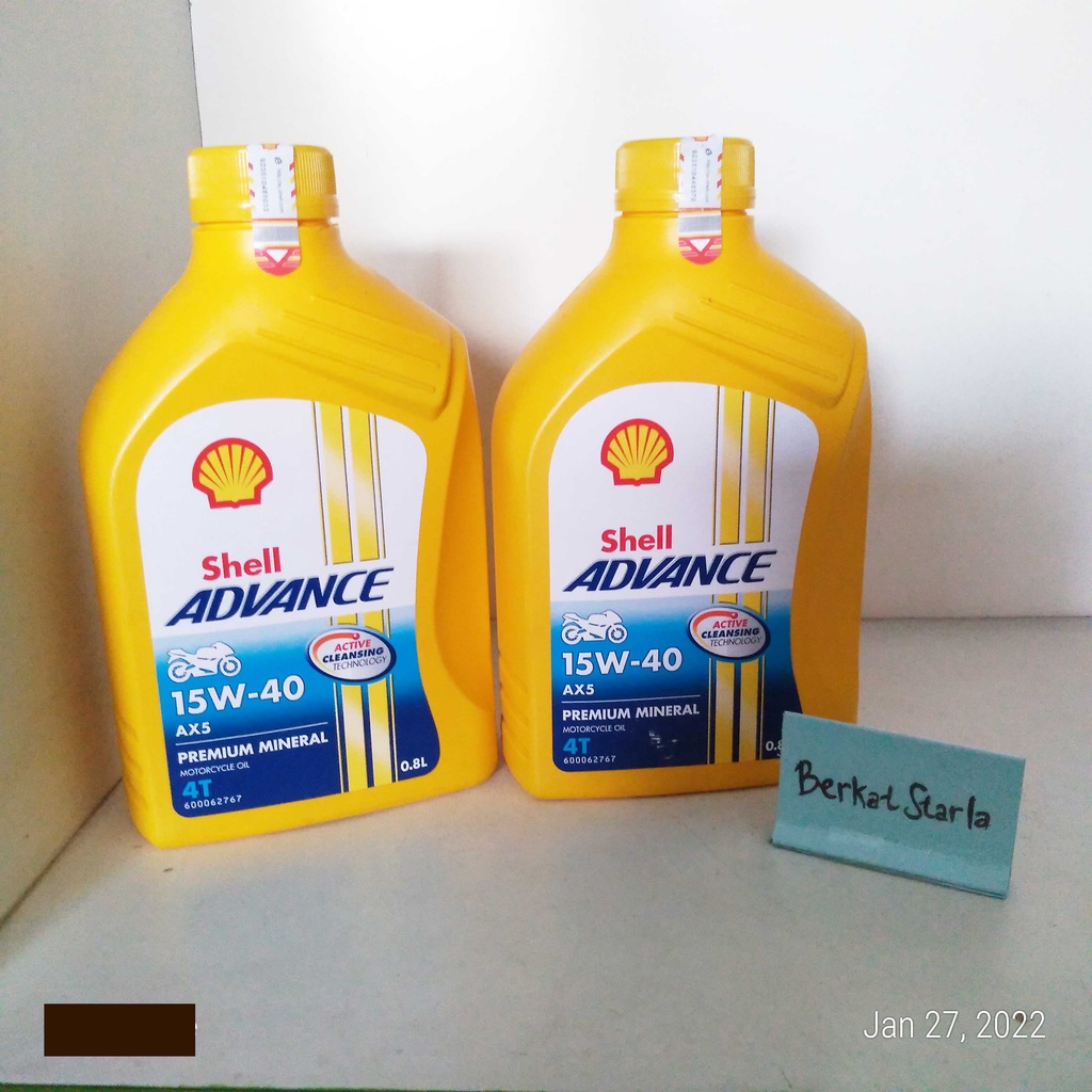 Jual Oli Motor/Oli Shell Advance 4T AX5 15W-40 K02-5011987085961 ...
