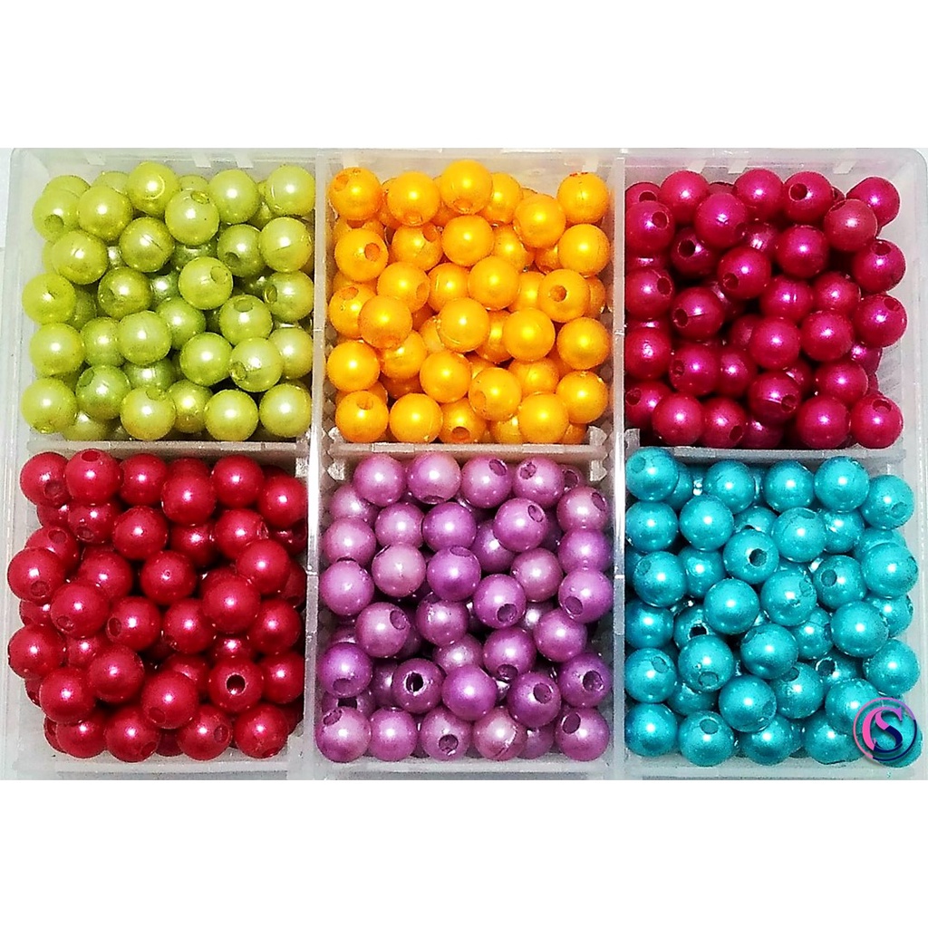 Jual Mote / manik / mutiara plastik / ringan 8 mm | Shopee Indonesia
