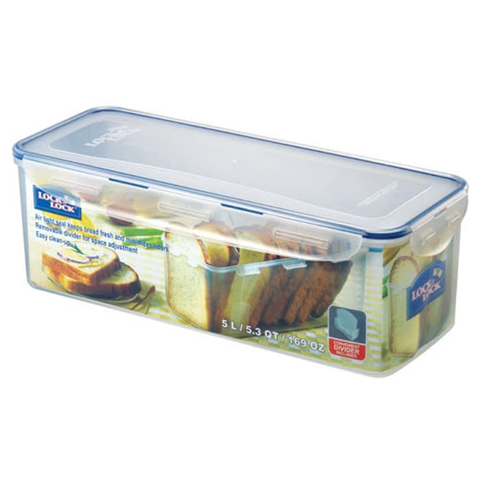 Jual LL534 Lock&Lock Food Container Classics 5L Bread Container HPL849 ...