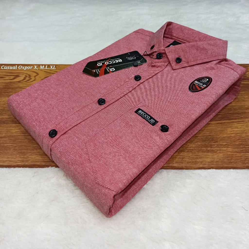 Jual Kemeja Pria Lengan Pendek Oxport Slim Fit Kasual Formal Baju ...