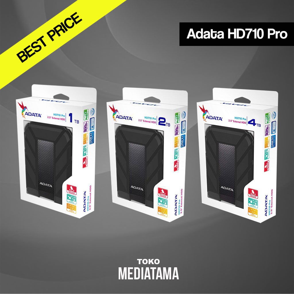 Jual Hardisk Eksternal Adata HD710 Pro 1TB / 2TB / 4TB HDD External Harddisk Hard Disk Drive ...