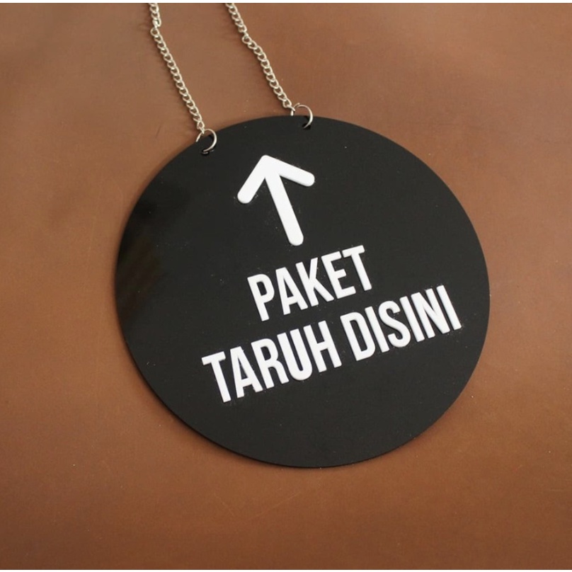 Jual Paket Taruh Disini Sign Acrylic Timbul | Sign Board Akrilik ...