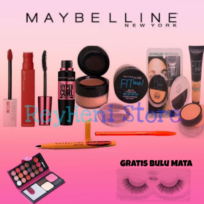 Jual Maybelline - Paket Kosmetik Maybelline Lengkap - Kosmetik Wajah ...