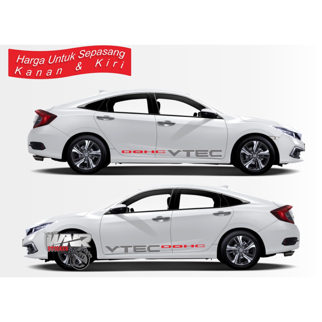 Jual Sticker Mobil putih Sticker vtec ukuran 150 cm | Shopee Indonesia