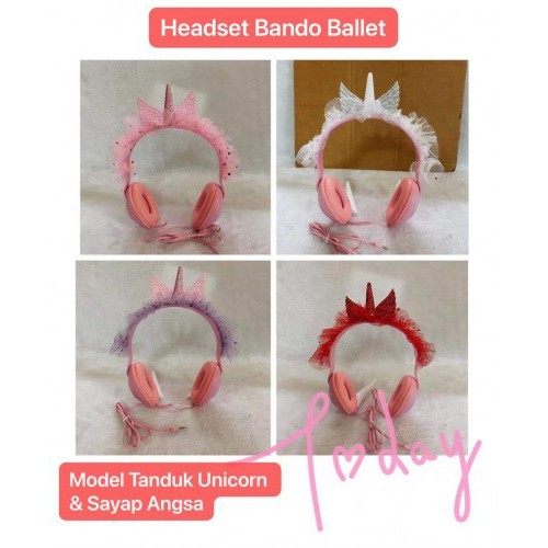 Jual Headphone Headset Bando Angsa Wings Tanduk Unicorn Karakter ...