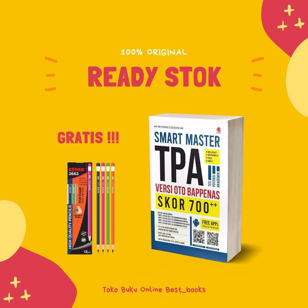 Jual BUKU TES TPA | SMART MASTER TPA VERSI OTO BAPPENAS SKOR 700 ...