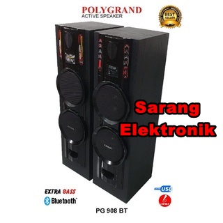 Jual SPEAKER AKTIF POLYGRAND PG 908BT 908 BT 8" 8 inch DOUBLE SPEAKER ...