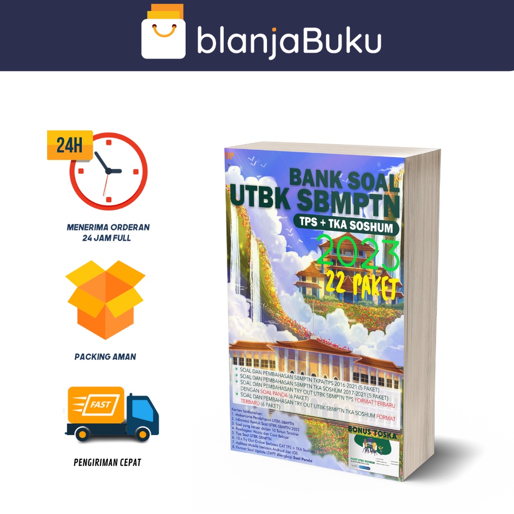 Jual Bebas Buku Bank Soal UTBK TPS dan TKA Soshum 2023 dilengkapi Pembahasan Lengkap dan Try Out ...
