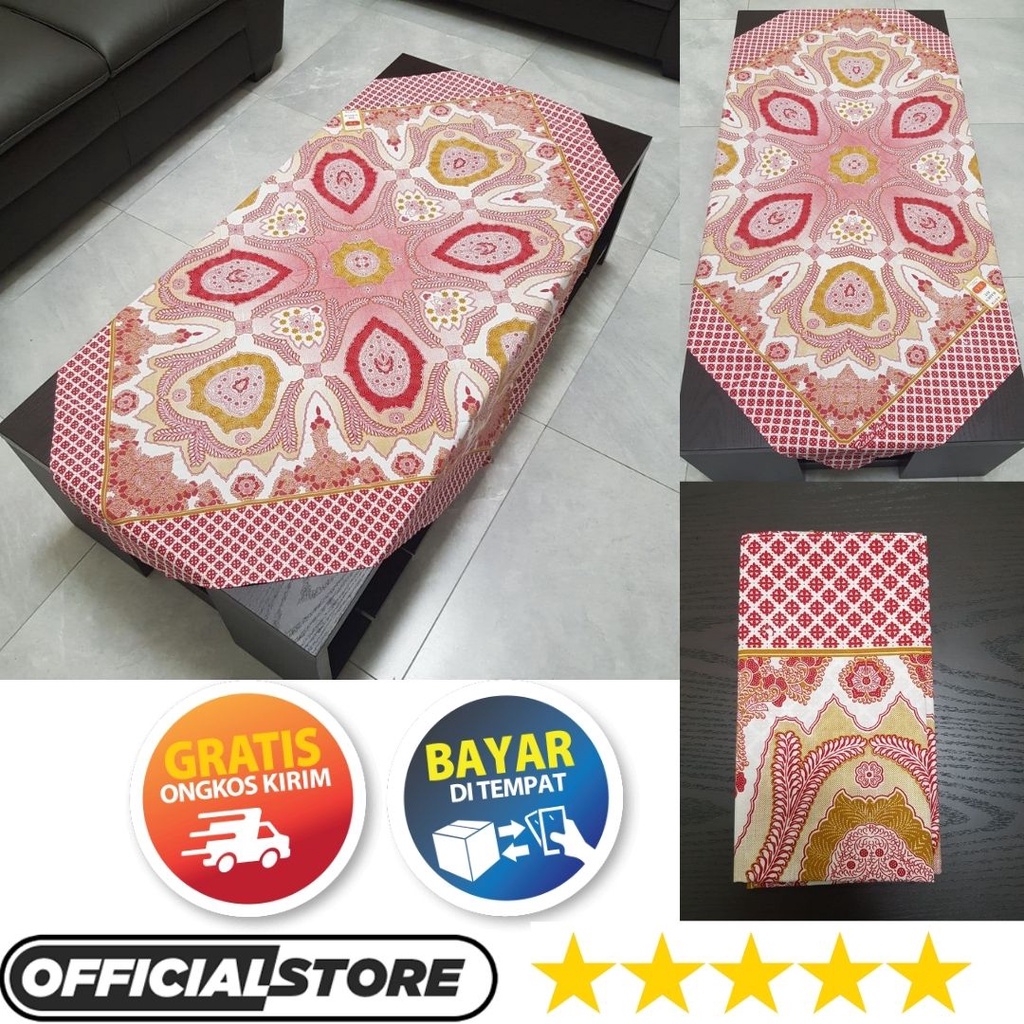 Jual Taplak Meja Kain Ruang Tamu Persegi Kotak Minimalis Panjang Motif ...