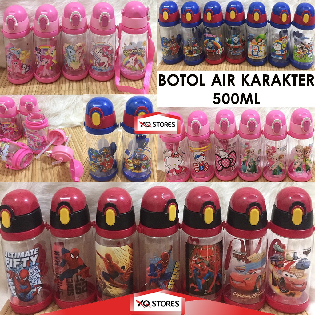 Jual BOTOL AIR KARTUN 500ML BPA FREE / BOTOL MINUM BPA FREE 500ML ...
