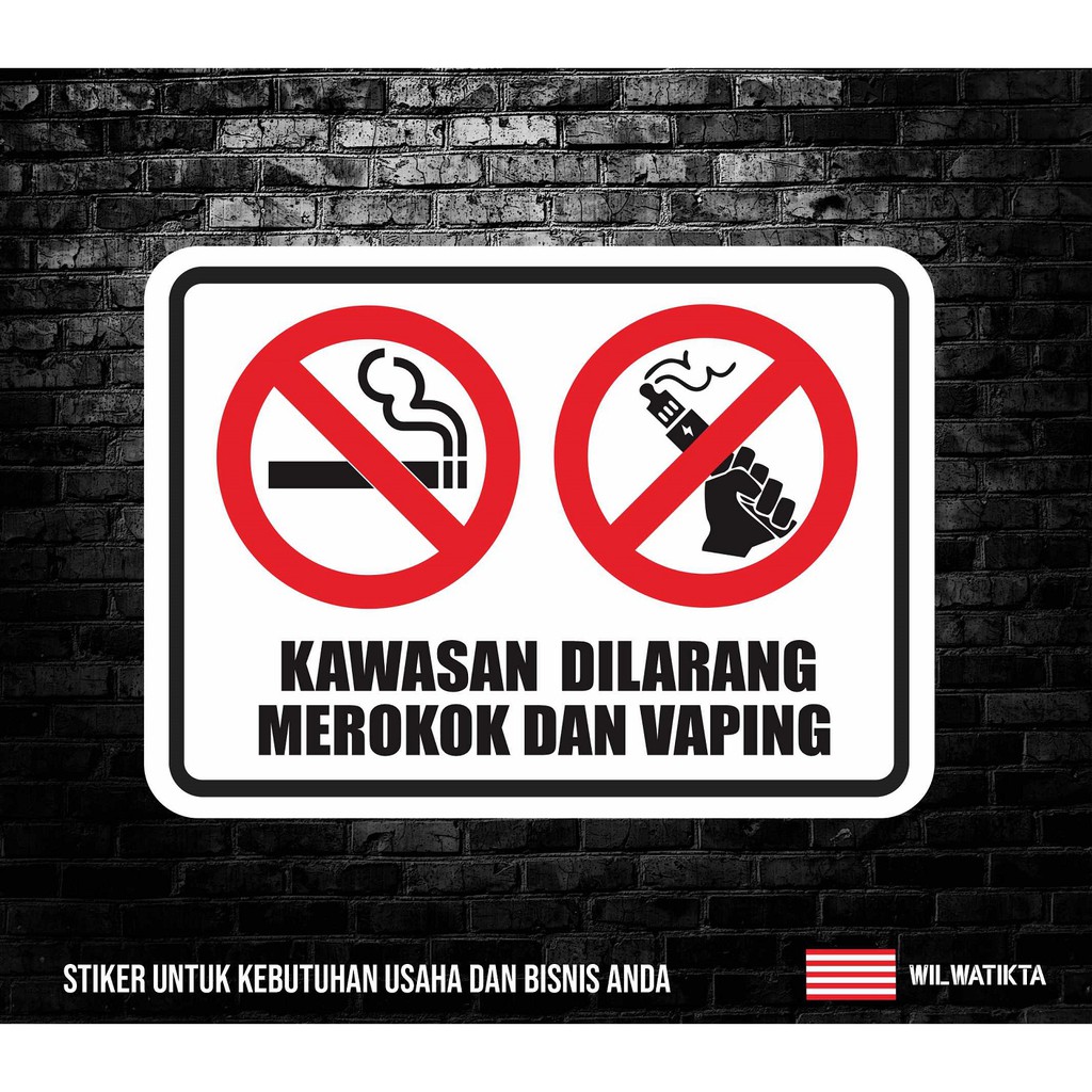 Jual Sticker K3 Safety Sign Warning Kawasan Dilarang Merokok & Vaping ...