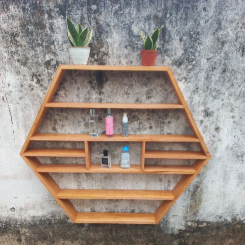Jual Rak hexagon/Rak multifungsi jumbo/Rak parfum/Rak kutek/Rak display ...