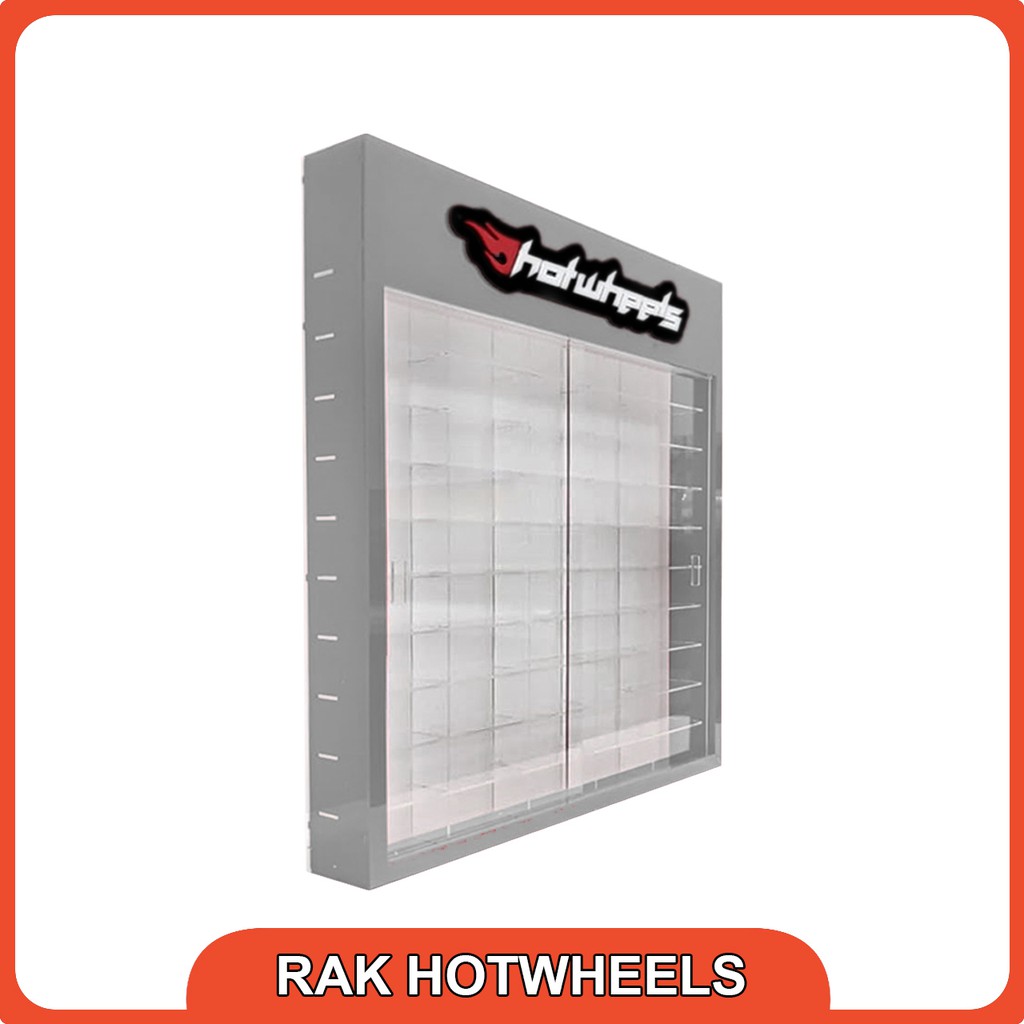 Jual Rak Hotwheels Akrilik isi 50 - Standard Potrait Edition Skala 1:64 ...