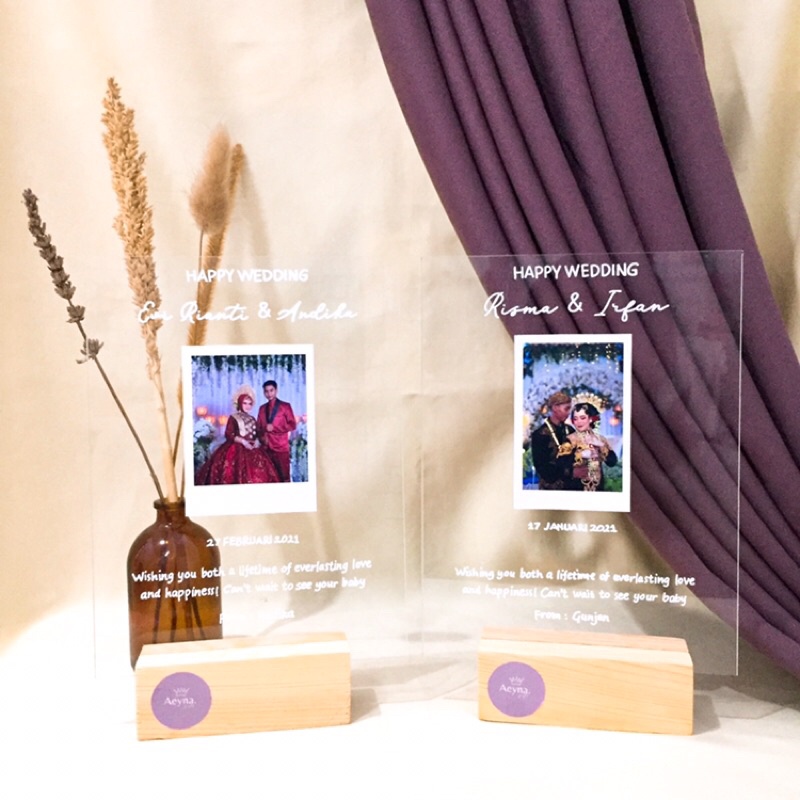 Jual ACRYLIC GIFT WITH POLAROID KADO NIKAH KADO WISUDA | Shopee Indonesia