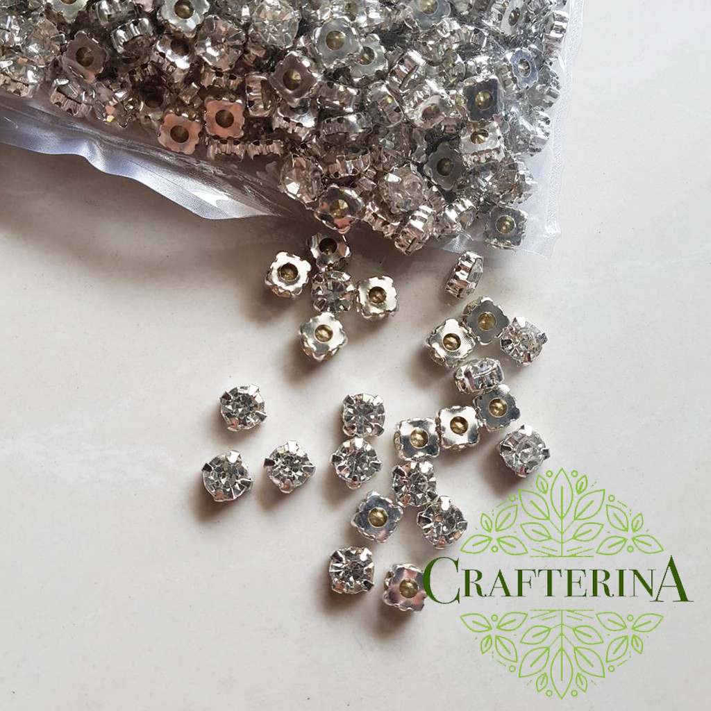 Jual Diamond Cangkang ss18 ss20/ Diamond Jahit ss35 ss40 / per gross ...