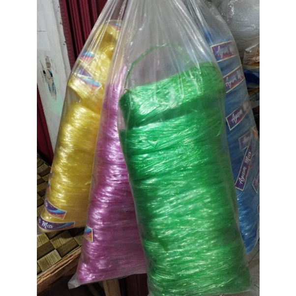 Jual tali plastik / tali rafia warna warni 35gr | Shopee Indonesia