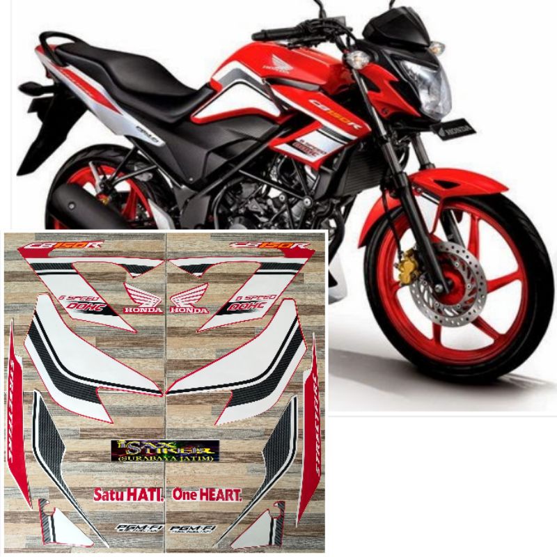Jual striping original Honda CB150R merah red SE tahun 2014 2015 ...