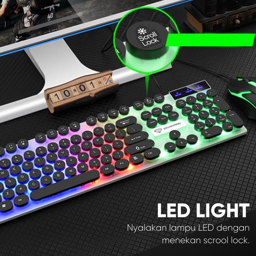 Jual Divipard Keyboard Plus Mouse Gaming GMK-30 Kabel USB 2.0 Plus LED ...