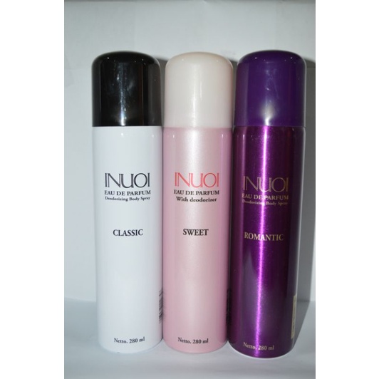 Jual Inuoi Eau De Parfum Body Spray 280ml Hitam / Putih / Pink | Shopee ...