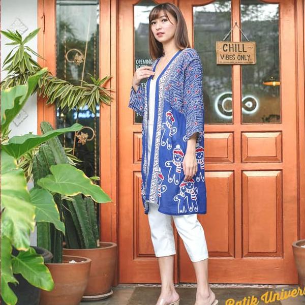 Jual Batik Kimono Outer Cardigan. Batik Natal. Baju Natalan - Ginger ...