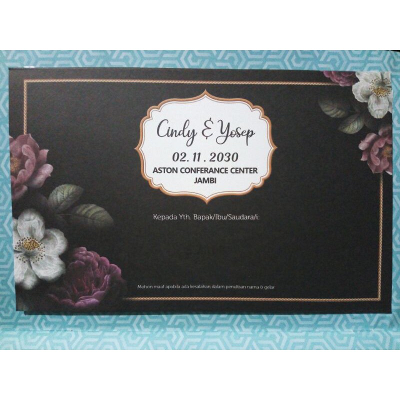 Jual UNDANGAN PERNIKAHAN TEMA HITAM - BYAR 60 - CETAK UNDANGAN ...
