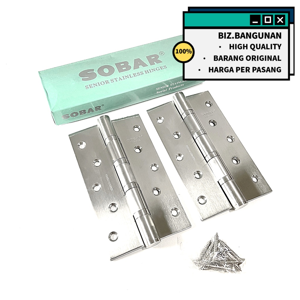 Jual ENGSEL STAINLESS STEEL SOBAR 6" INCH TEBAL - PINTU / JENDELA ...