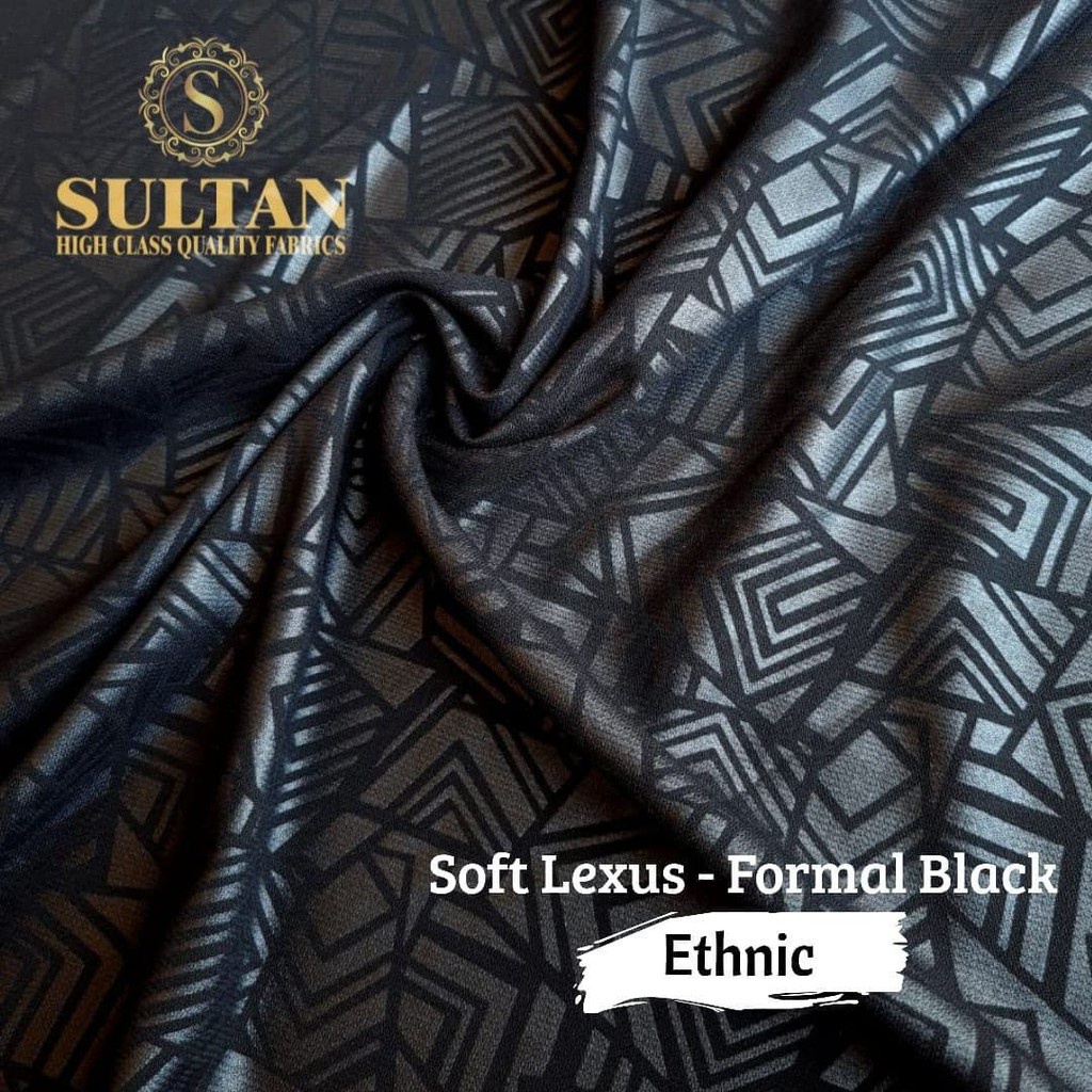 Jual Kain Sultan soft lexina Formal Black Emboss | Shopee Indonesia