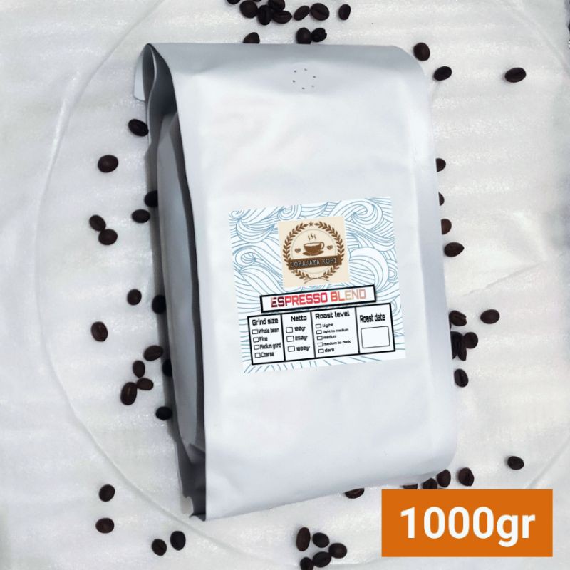 Jual kopi espresso blend 1kg biji/bubuk untuk espresso atau kopi susu ...