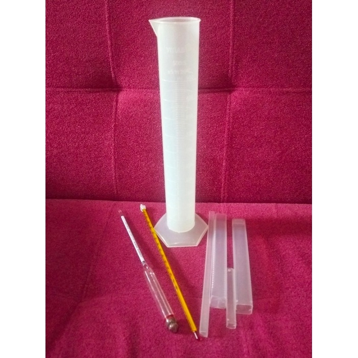 Jual Set 3 in 1 Gelas Ukur PP 1 Liter Hydrometer Solar dan Thermometer ...