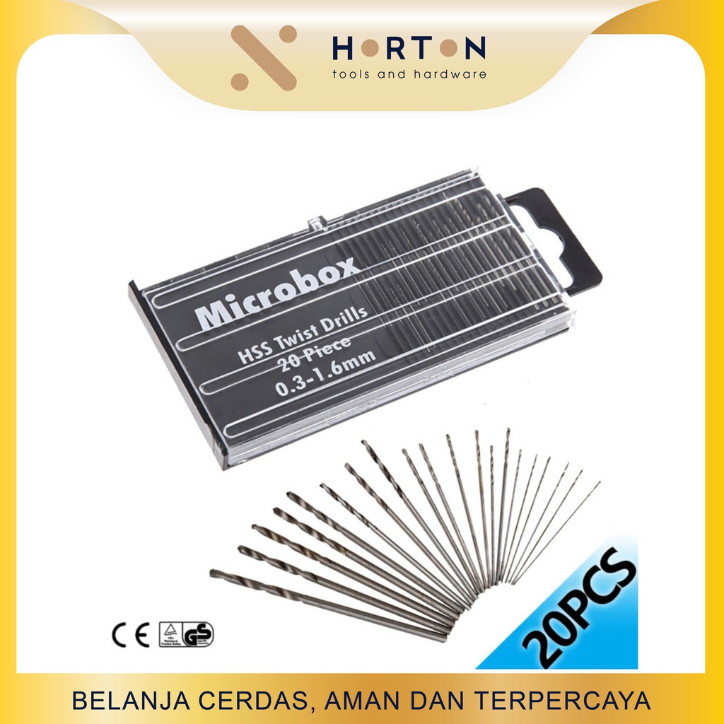 Jual IKURA Mata Bor Micro Set 20 Pcs PCB Microbox 0.3 - 1.6 mm | Shopee ...