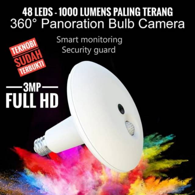 Jual Spy Cam Camera CCTV Lampu 3 MP Teknobi 1000 Lumens 48 Led | Shopee ...