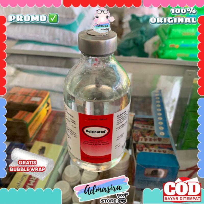 Jual KALSINAT Injeksi 250 ml (Kalsium Karbonat untuk Hewan) | Shopee ...