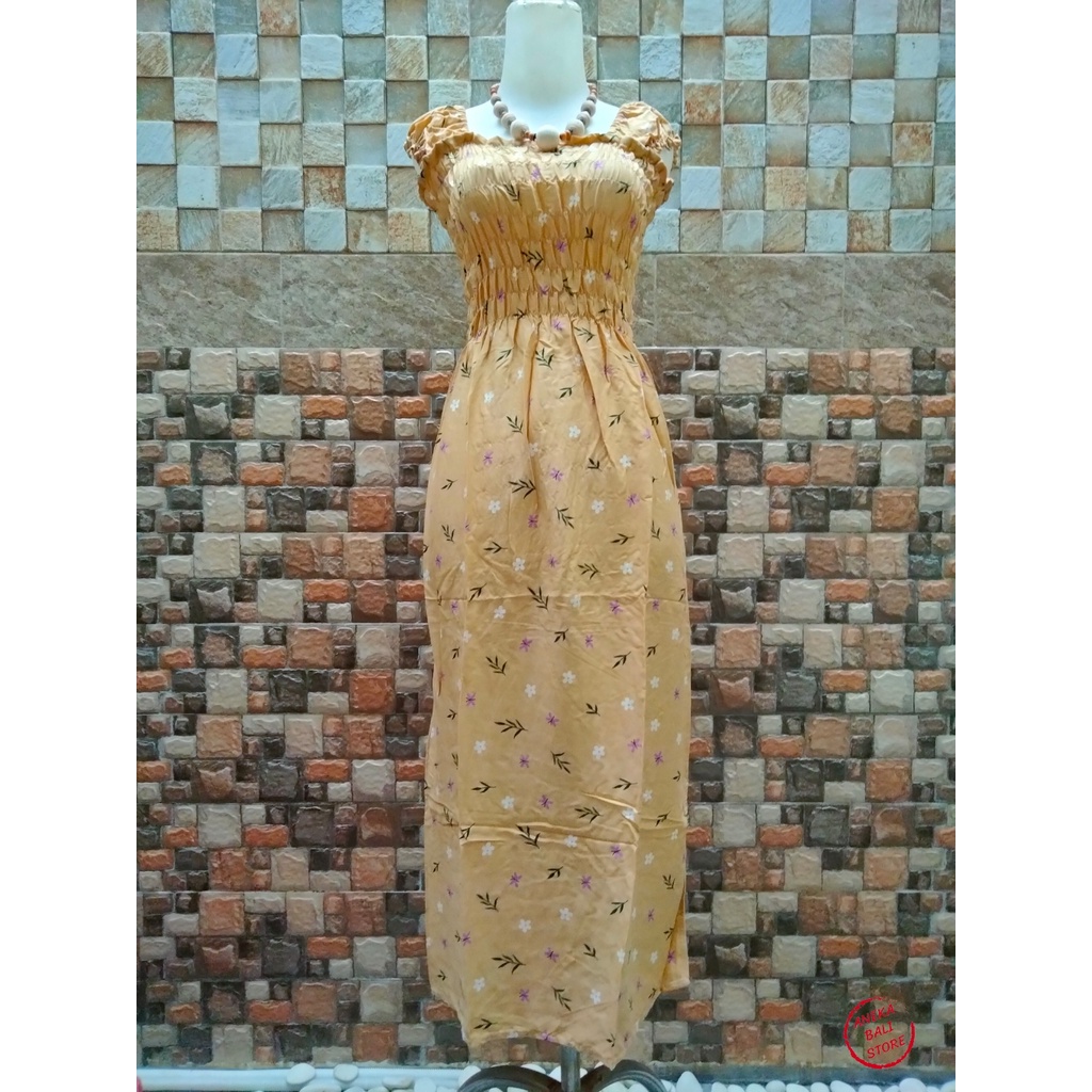 Jual daster kerut bali panjang pilih motif geser casual dress | dress ...