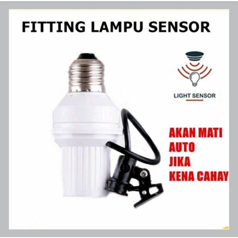 Jual Fitting Sensor Lampu E27 / Fiting Sensor Cahaya Otomatis Siang ...