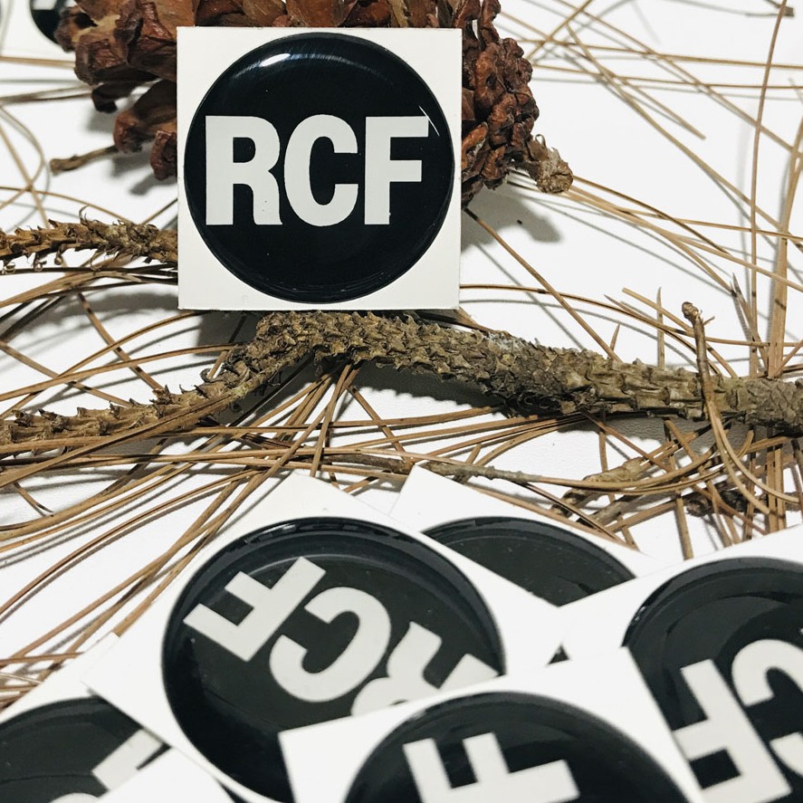 Jual Emblem Miniatur Sound RCF BULAT HITAM Stiker Logo Lentur 3D ...