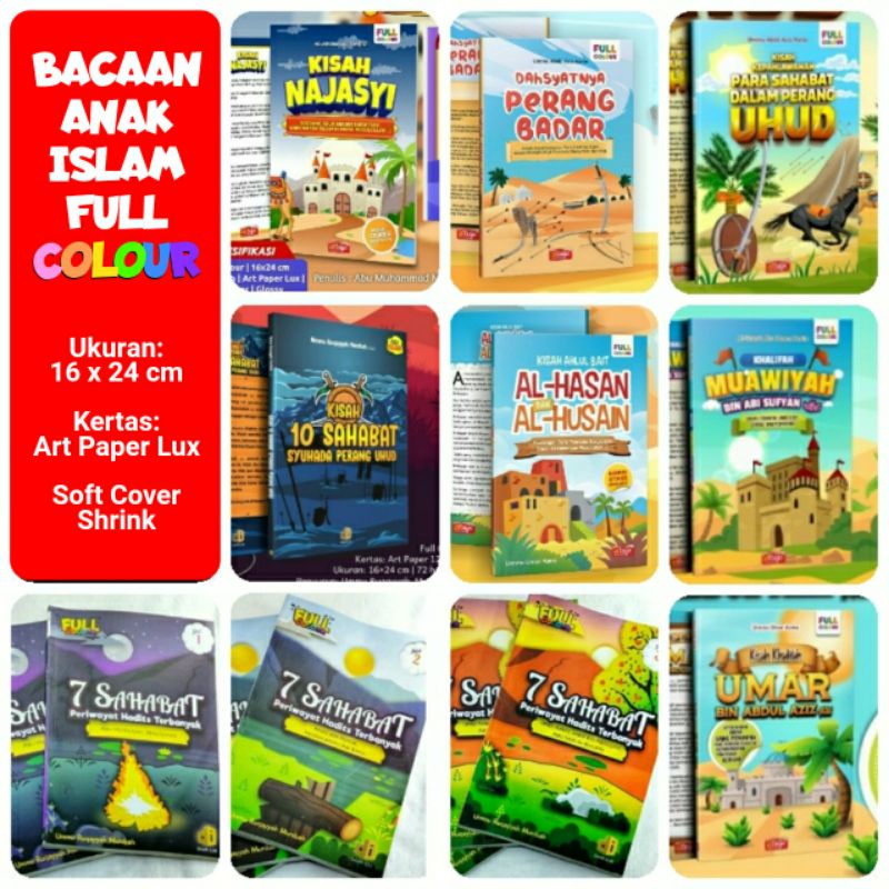 Jual Buku BACAAN ANAK ISLAM FULL COLOR - kisah najasyi - perang badar ...
