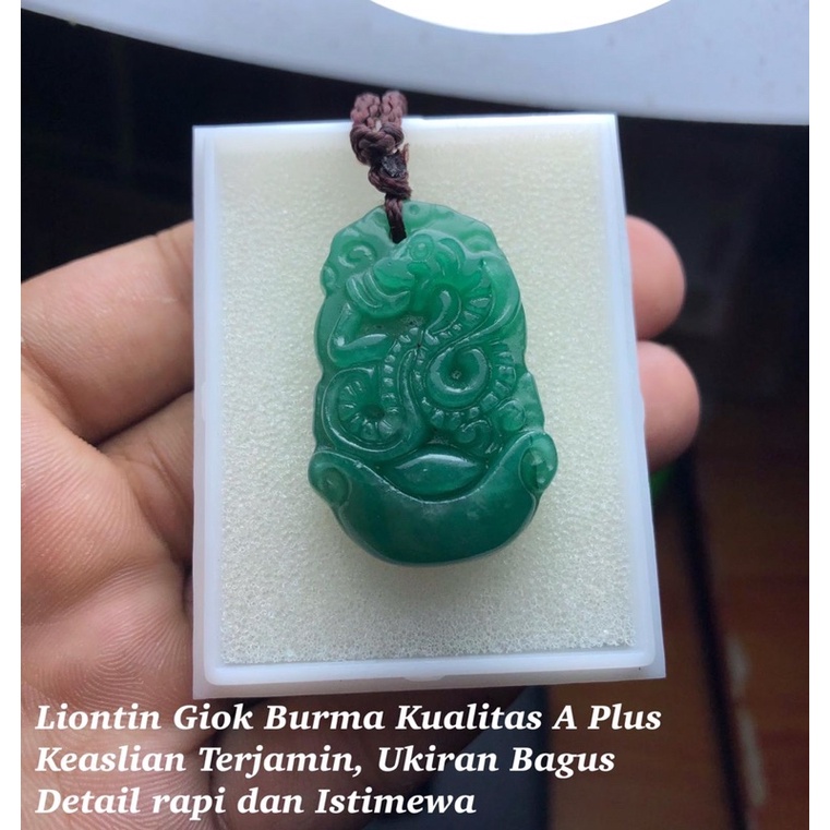 Jual Liontin Batu Giok Burma Grade A Ukir Snake | Shopee Indonesia