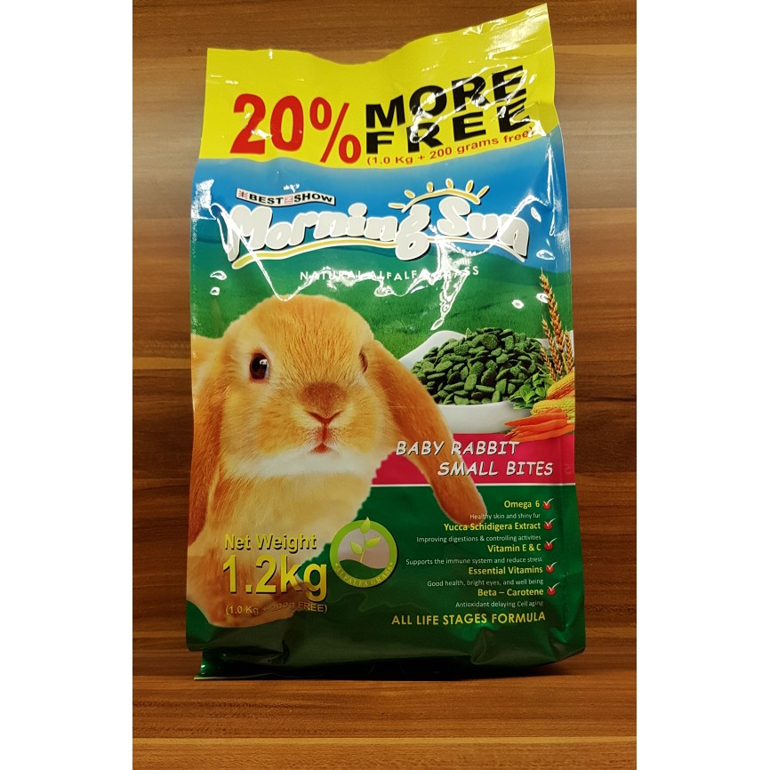 Jual Makanan Kelinci Morning Sun Rabbit Food Small Bites 1,2kg | Shopee ...