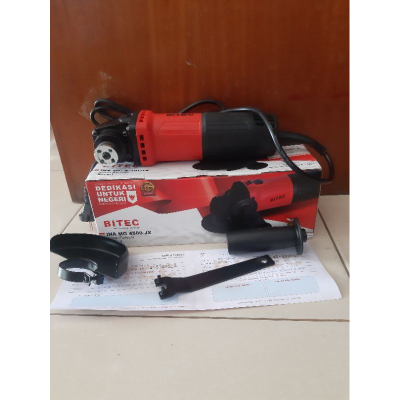 Jual Mesin Gerinda Bitec / Gerinda tangan 4" inch Murah / INA MG 4500 ...