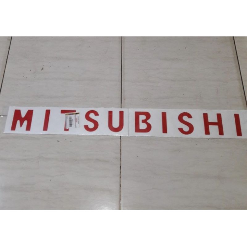 Jual STIKER STICKER TULISAN MITSUBISHI MERAH STIKER PINTU BAK BELAKANG ...