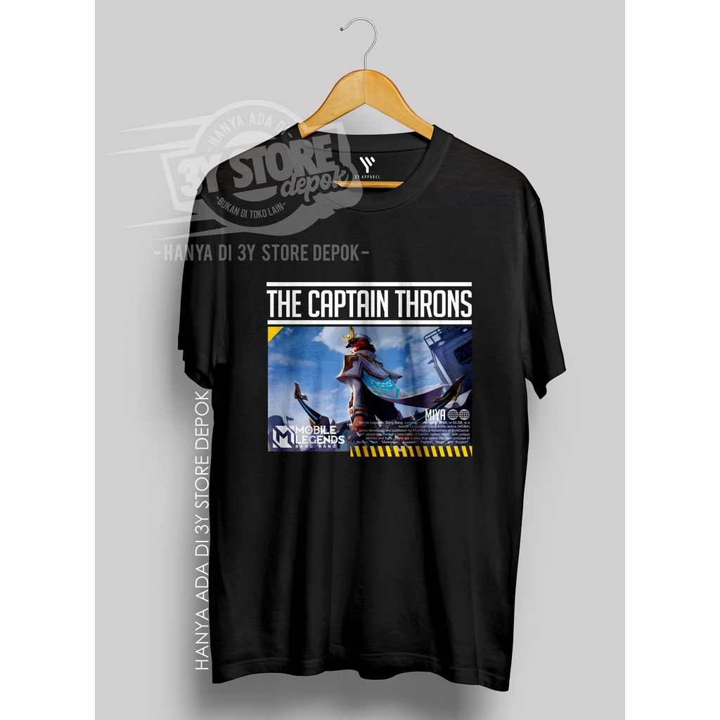 Jual KAOS MOBILE LEGEND PREMIUM MIYA CAPTAIN THRONS / COMBED 30S-3Y ...