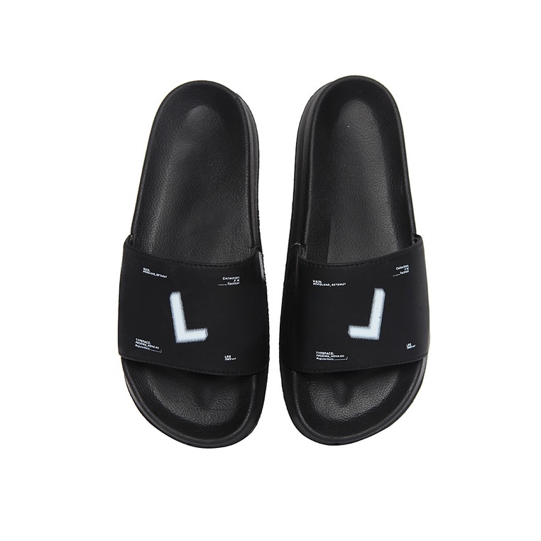 Jual LARUSSO Pool Slides Slip on Sandals in Black | Shopee Indonesia