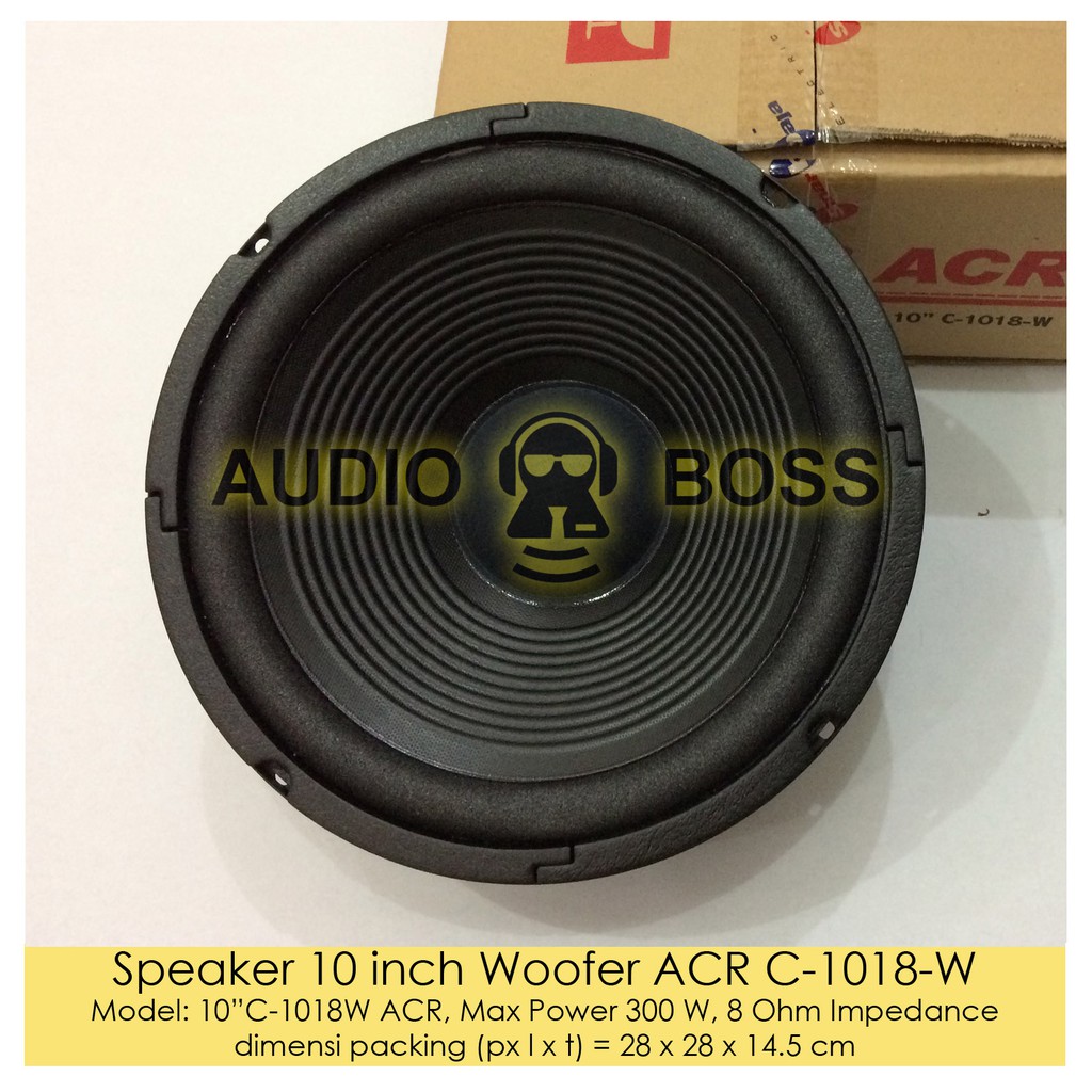 Jual Speaker 10 inch 10" Woofer ACR C-1018W 1018 W 300 Watt 300W ...