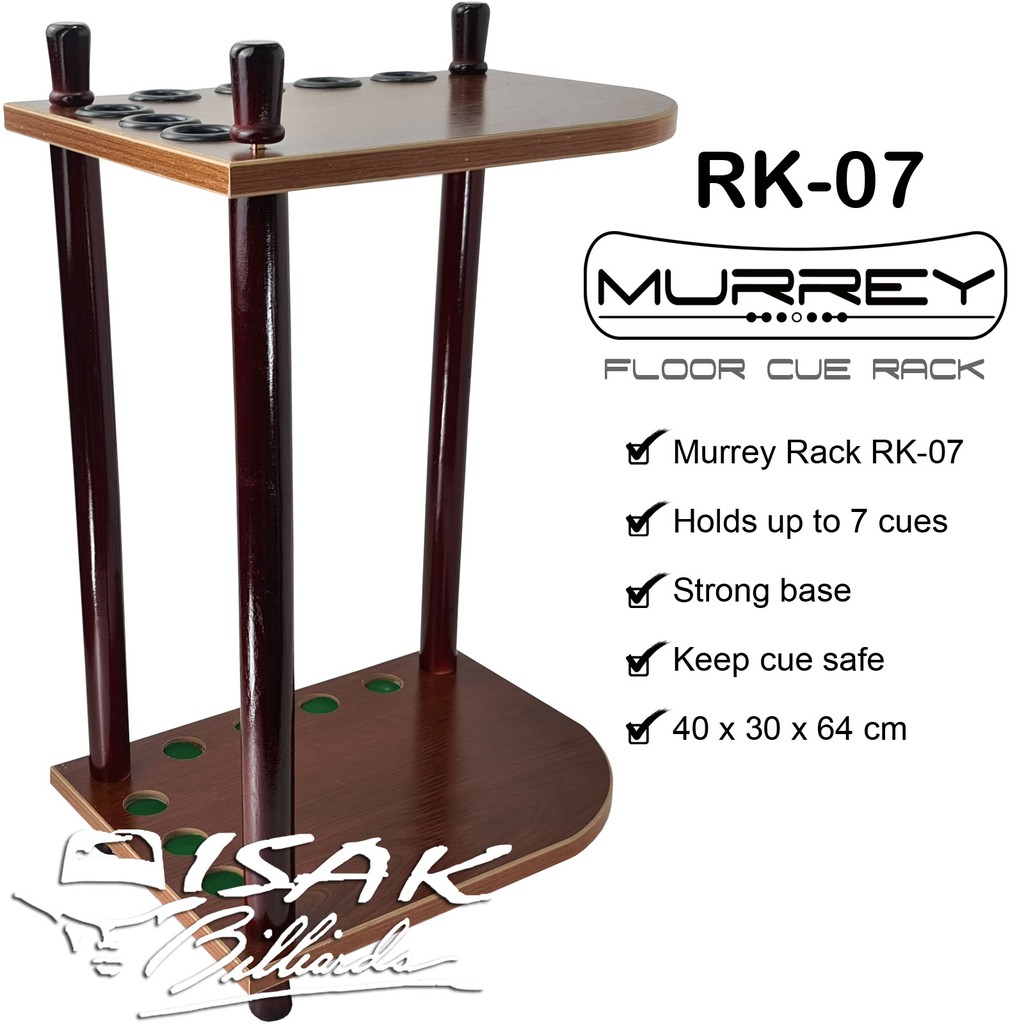 Jual Murrey Floor Cue Rack RK-07 Rak Stick Kayu Sudut Corner Billiard ...
