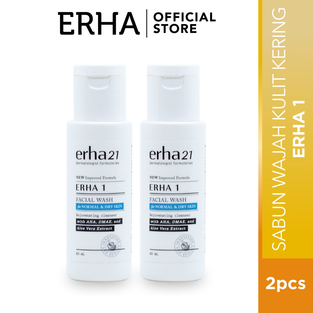 Jual ERHA VP Erha 1 Facial Wash for Normal & Dry Skin (2X) - Sabun ...