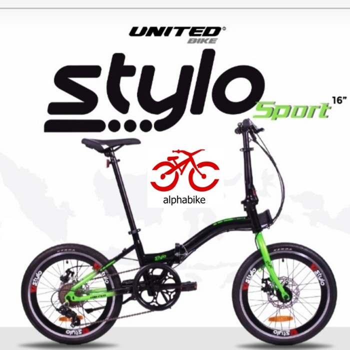 Jual SEPEDA LIPAT UNITED STYLO 16 INCH FOLDING BIKE | Shopee Indonesia